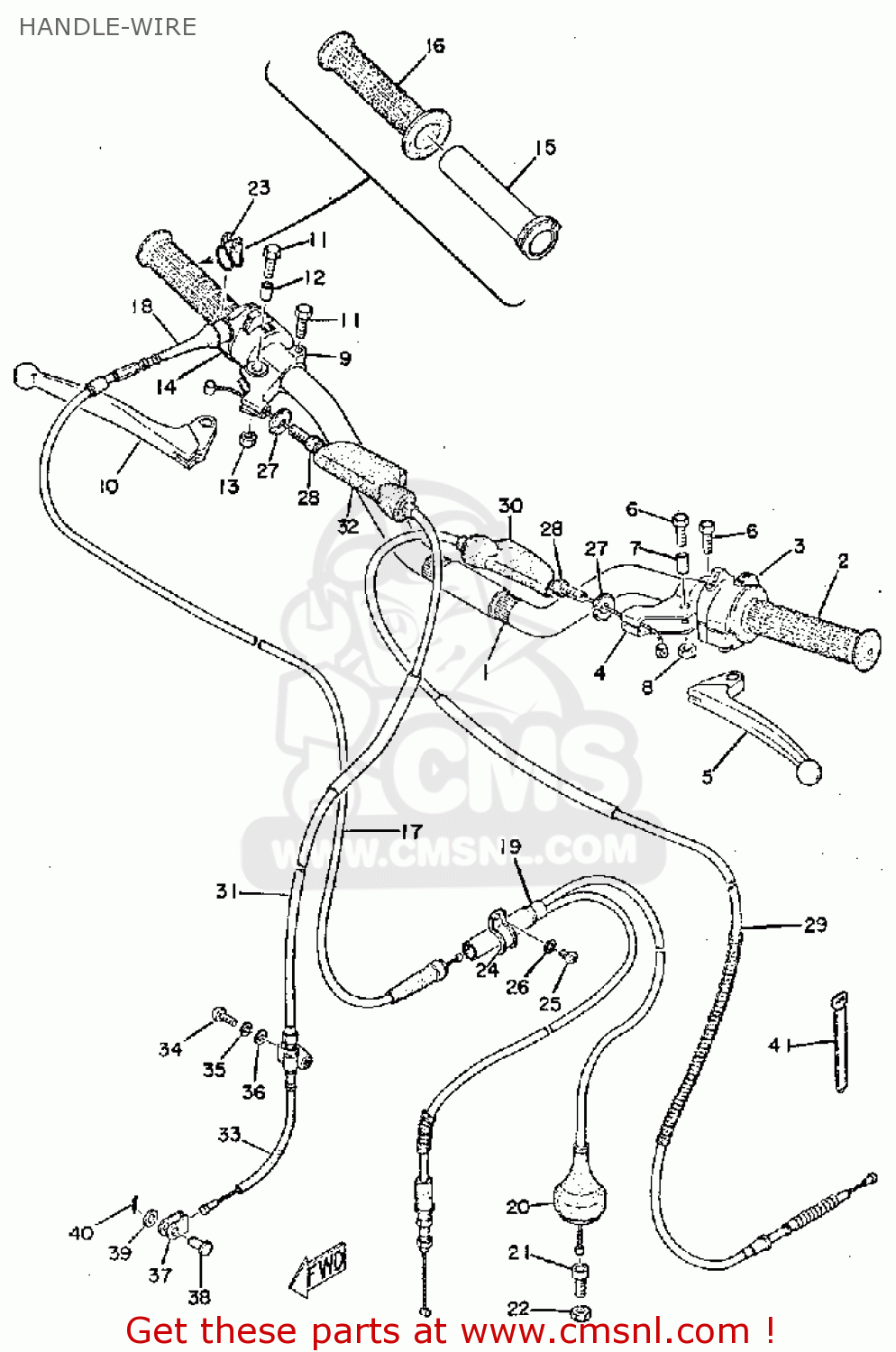 Yamaha Yamaha TY250 1974 USA parts lists and schematics