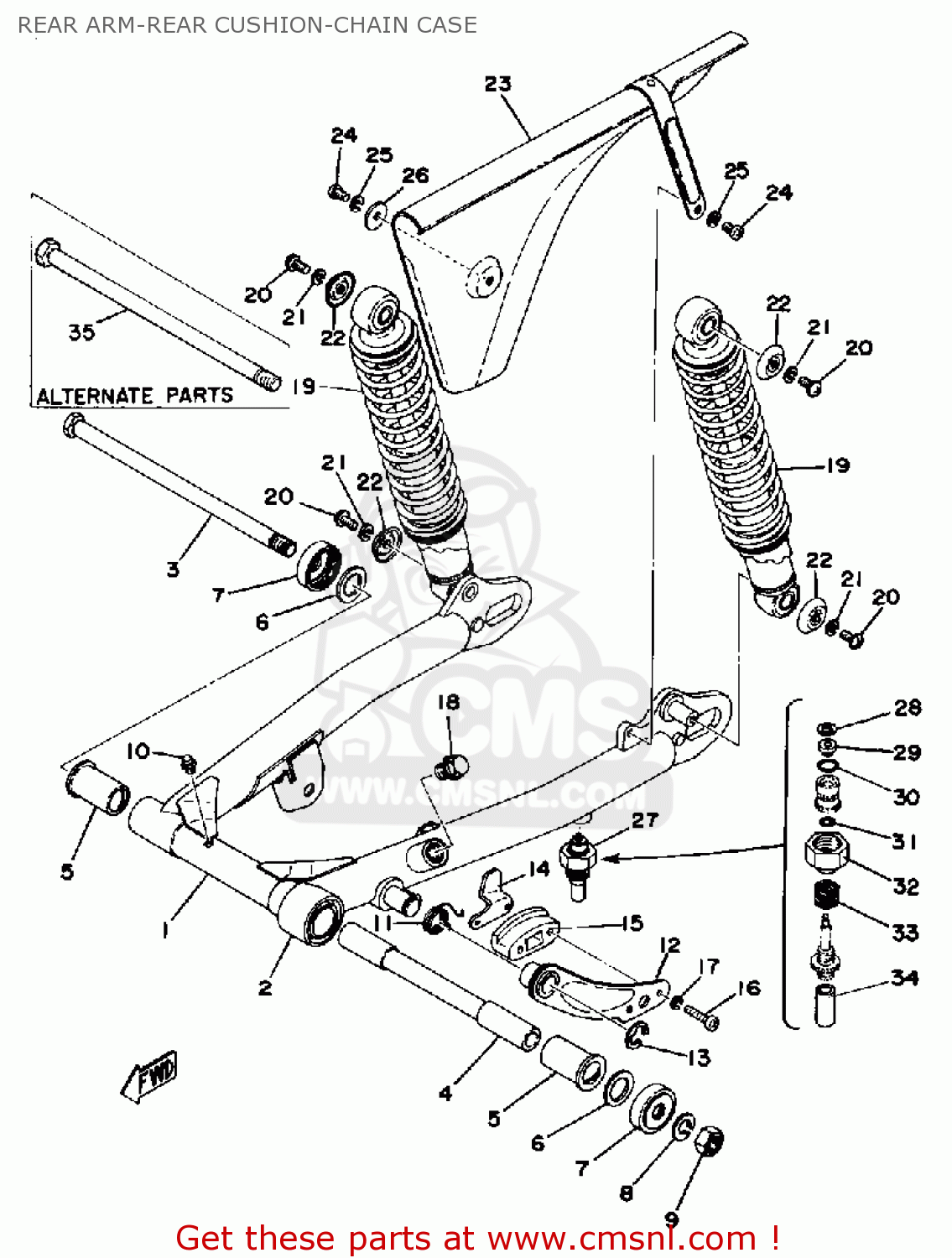 Yamaha Yamaha TY250 1977 USA parts lists and schematics