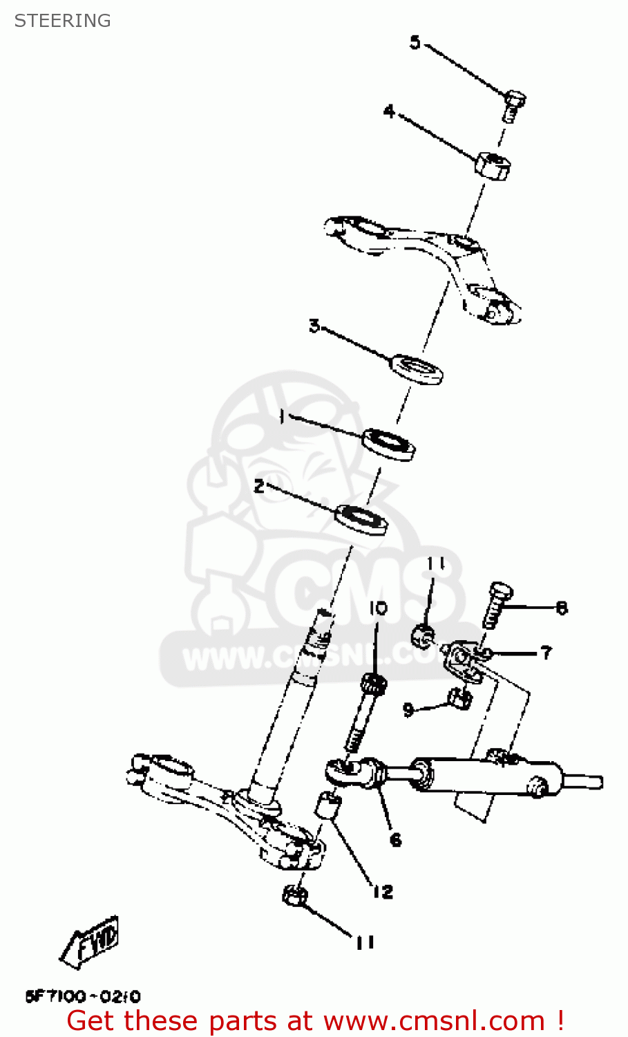 Yamaha TZ250 1982 (C) USA STEERING - buy original STEERING spares online