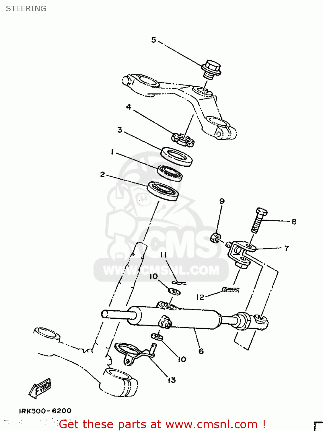 Yamaha TZ250S/TZ250 1986 1RK EUROPE 261RK-300E1 STEERING - buy original ...
