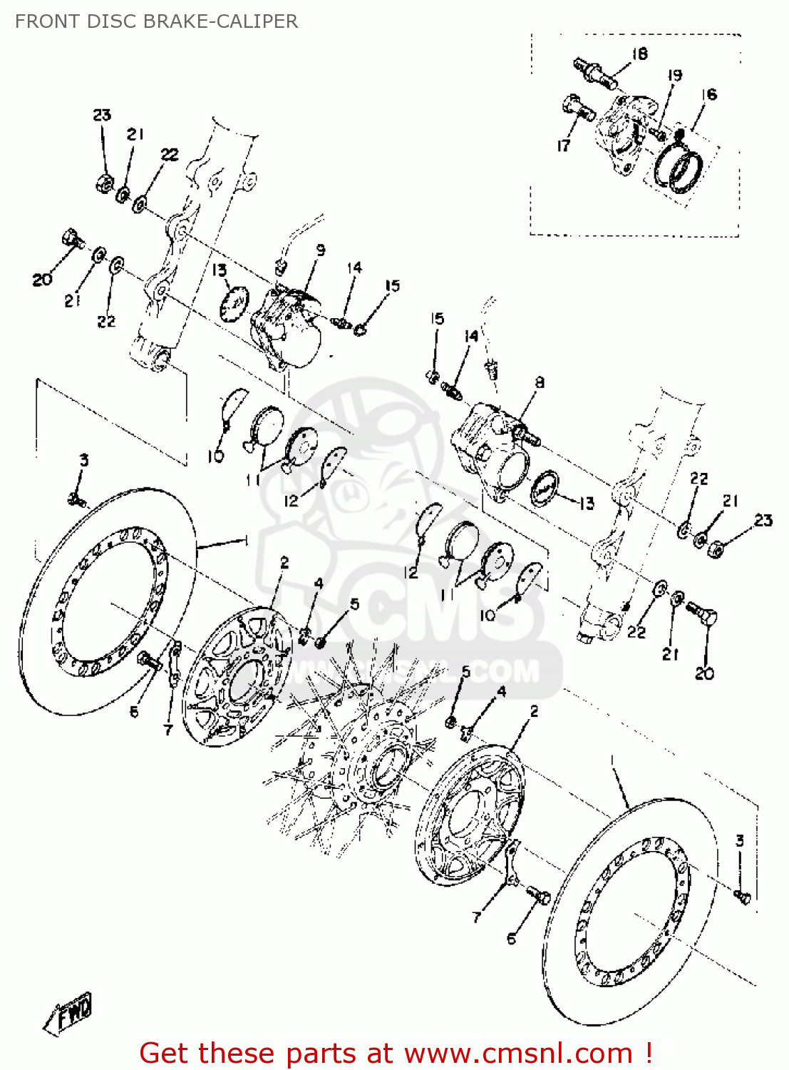 Yamaha Yamaha TZ750 1974 USA parts lists and schematics