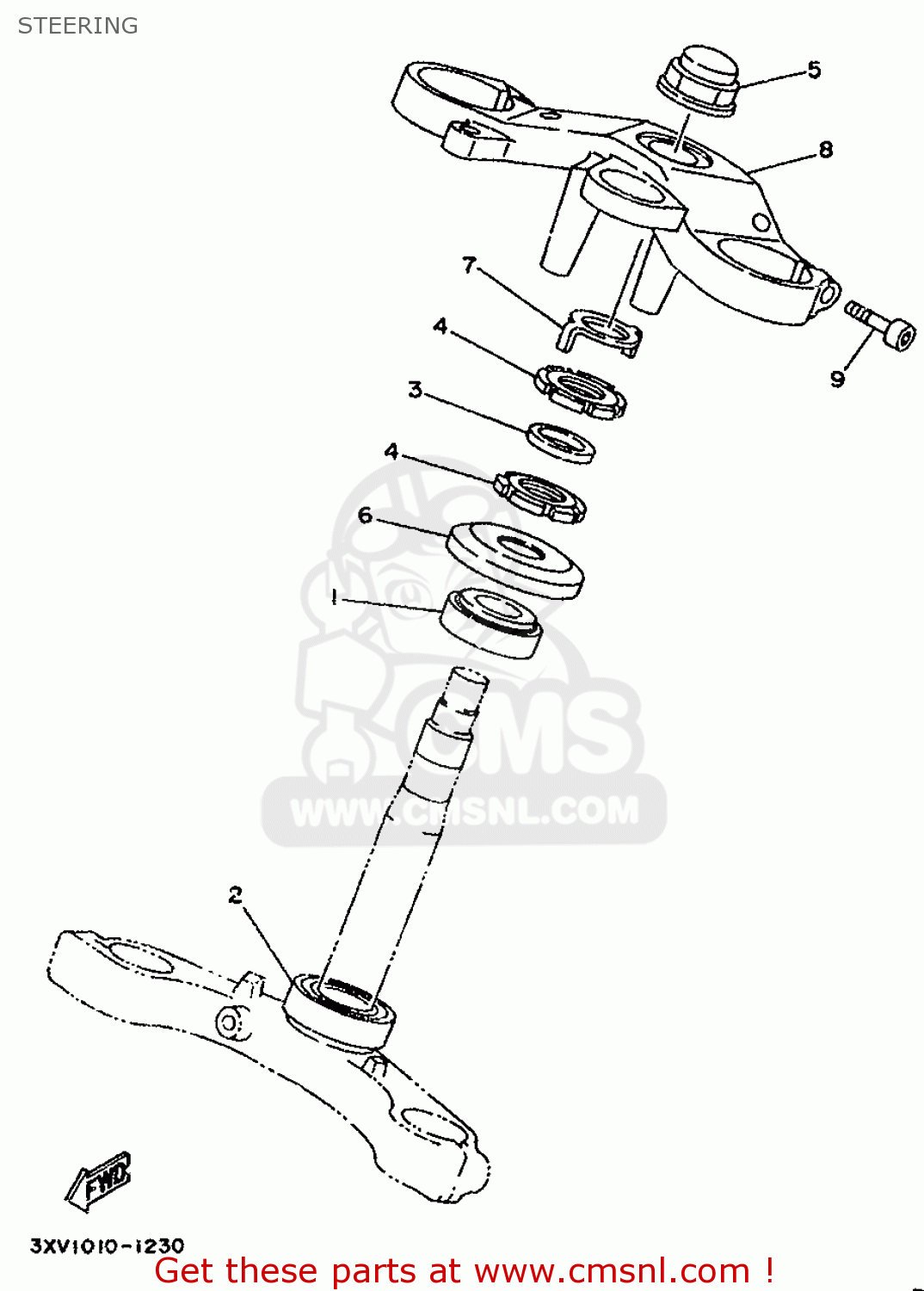 Yamaha TZR125 1993 4HX1 SWITZERLAND 234JB-300E1 STEERING - buy original ...