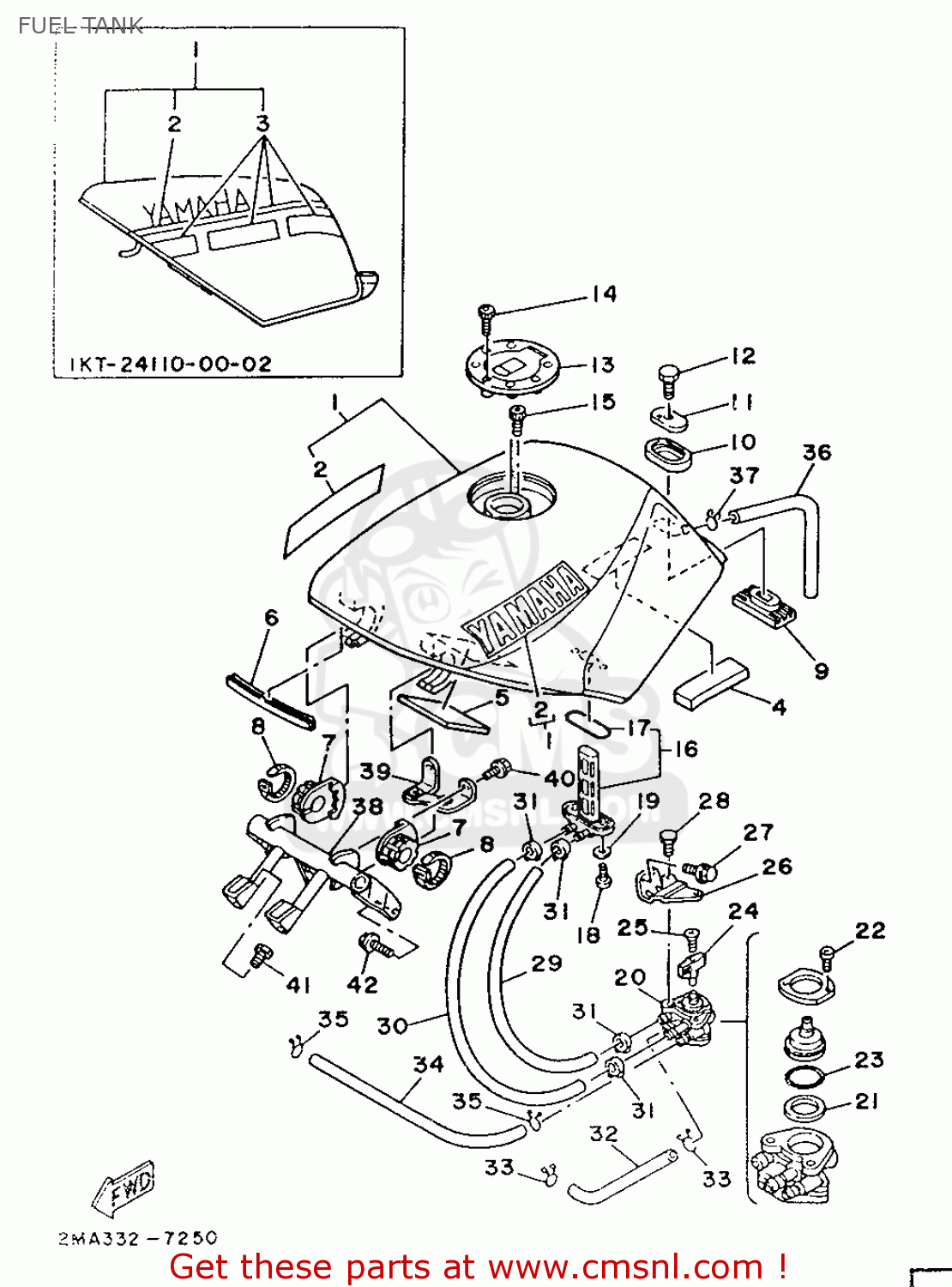 Yamaha TZR250 1987 2MA GERMANY 272MA-332G1 FUEL TANK - buy original ...