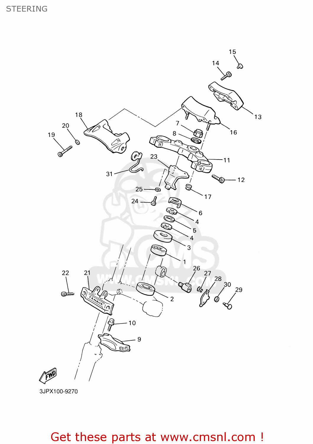 Yamaha V-MAX1200 V-MAX1200C 2003 (3) USA CALIFORNIA STEERING - buy ...