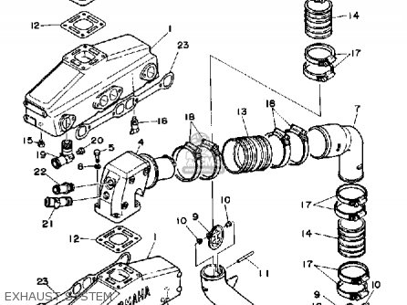 Yamaha V8 5.0 YEMS 1990 ENGINE parts lists and schematics