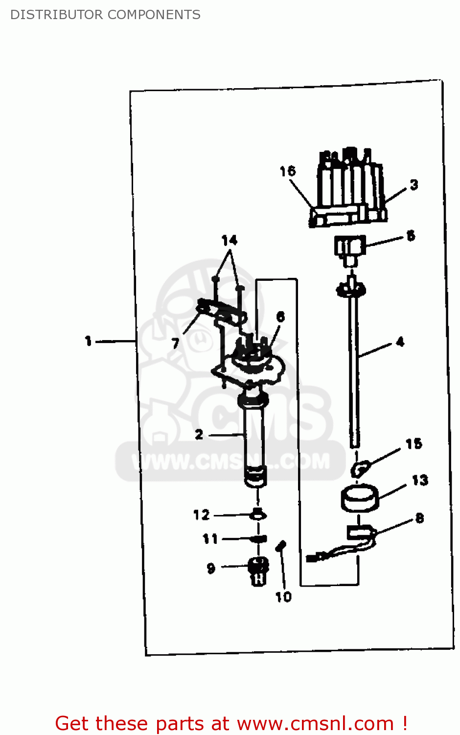 Yamaha V8 5.7 1990 ENGINE DISTRIBUTOR COMPONENTS - buy original ...