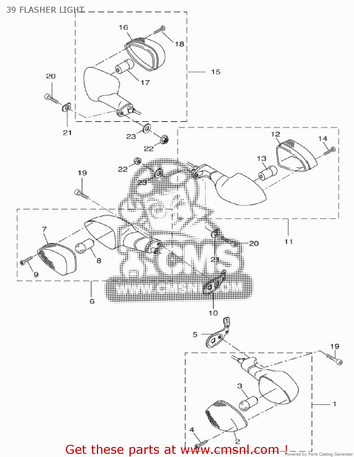 Yamaha WR125X 2010 22B4 EUROPE 1J22B-300EB 39 FLASHER LIGHT - buy ...
