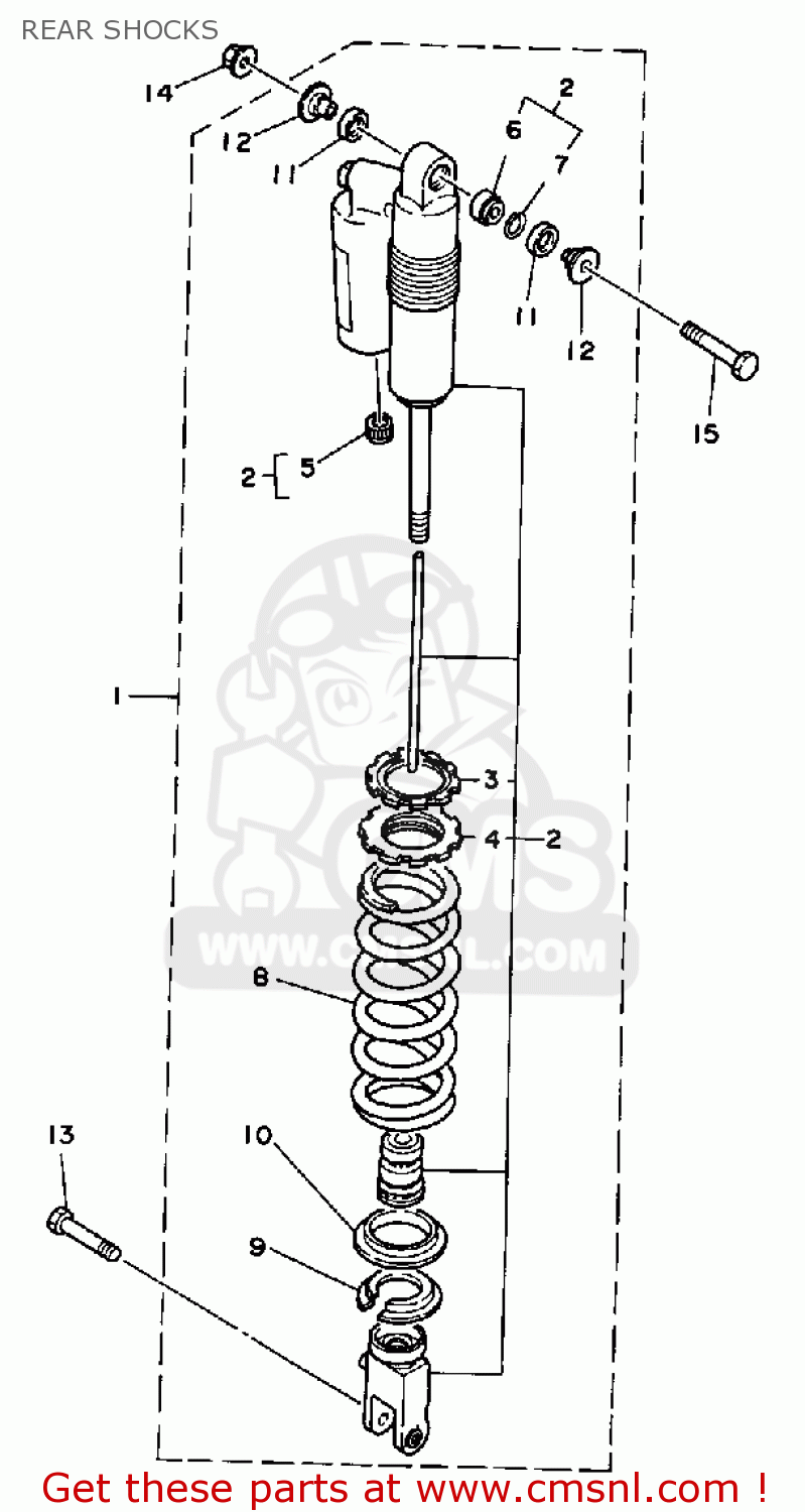 Yamaha WR500Z COMPETITION 1992 (N) USA REAR SHOCKS - buy original REAR ...