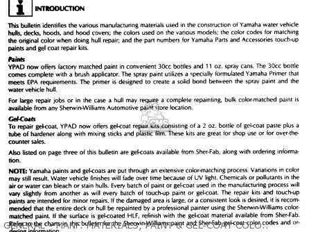 Yamaha WVT700W 1998 parts lists and schematics