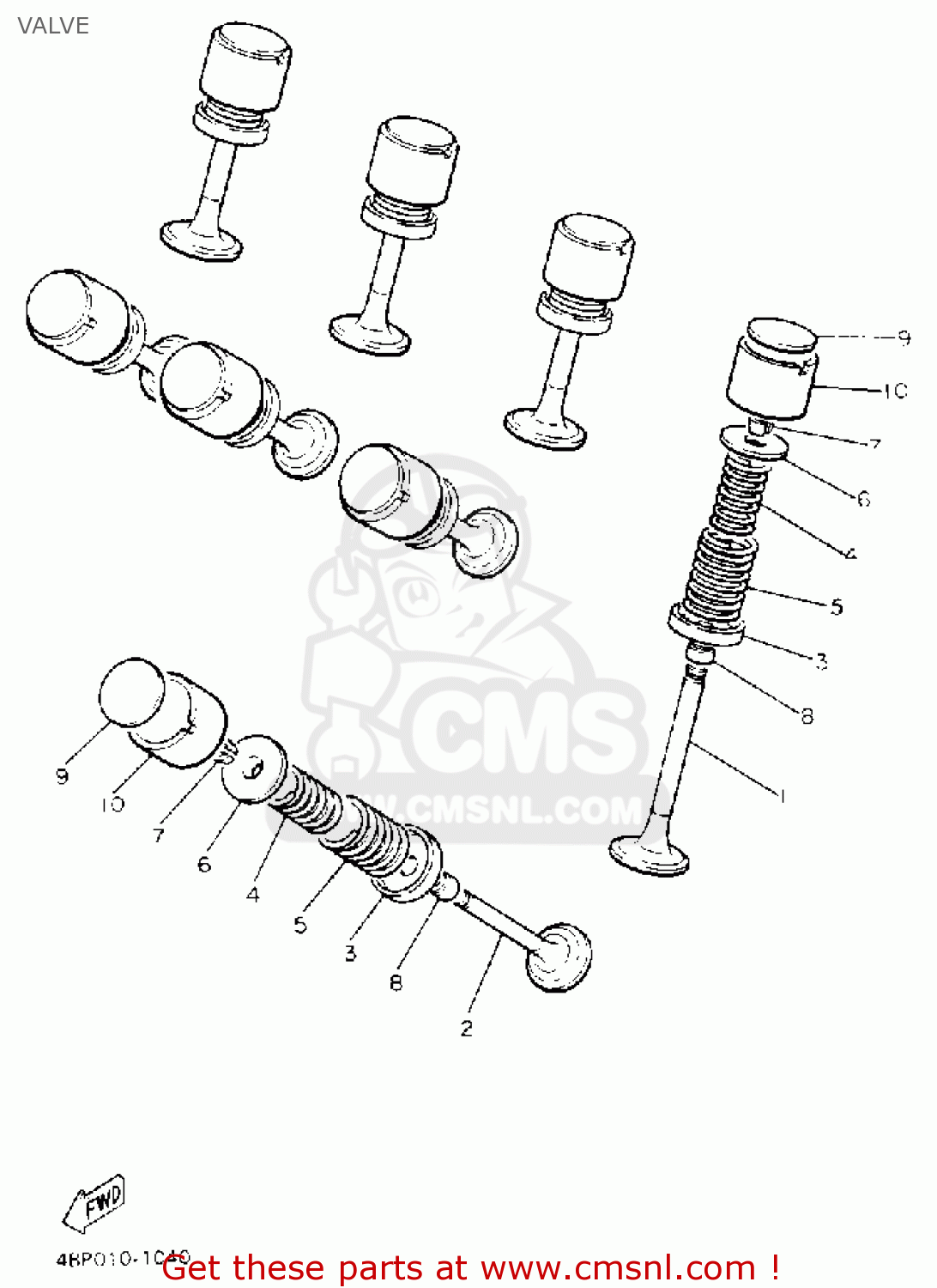 Yamaha XJ600S SECA II 1993 (P) USA VALVE - buy original VALVE spares online