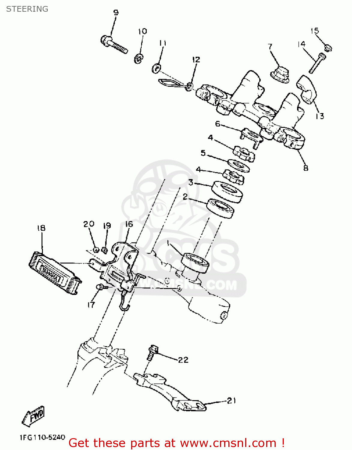 Yamaha XJ700 MAXIM 1985 (F) USA STEERING - buy original STEERING spares ...