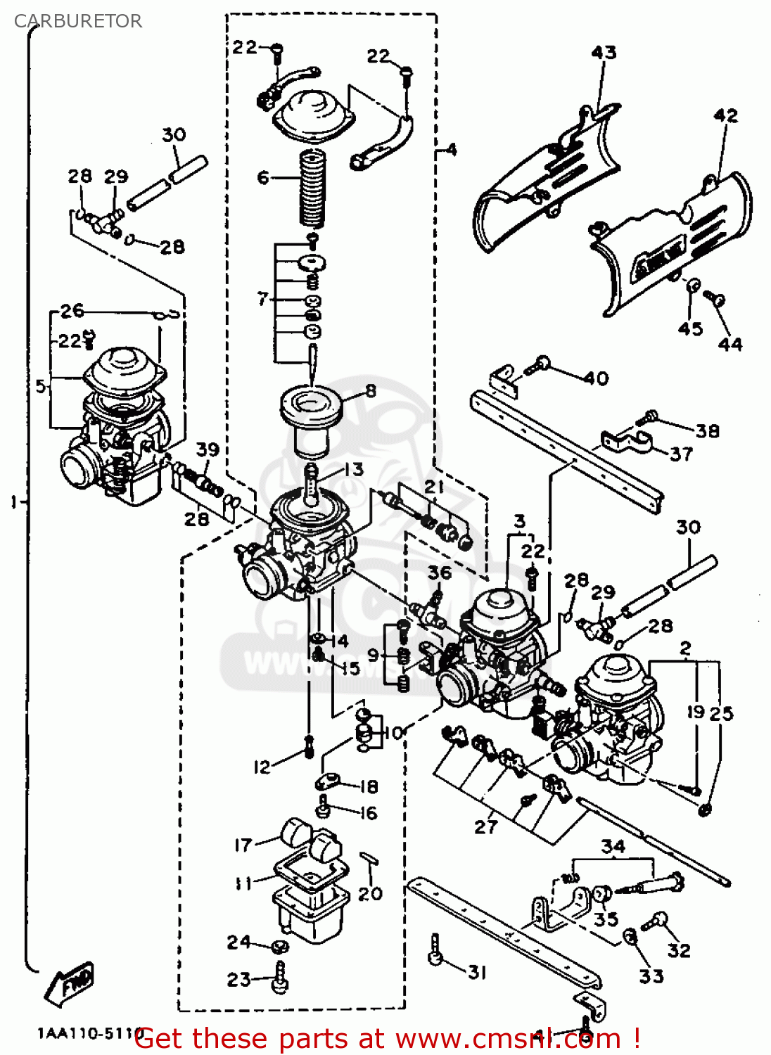 Yamaha XJ700X MAXIM 1985 (F) USA CARBURETOR - buy original CARBURETOR ...
