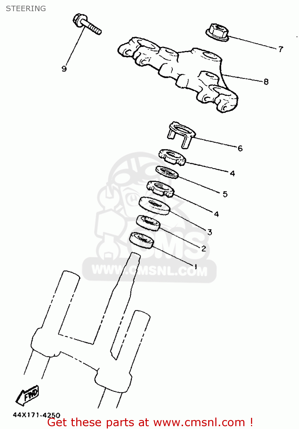 Yamaha XJ900F 1987 2HL EUROPE 272HL-300E1 STEERING - buy original ...