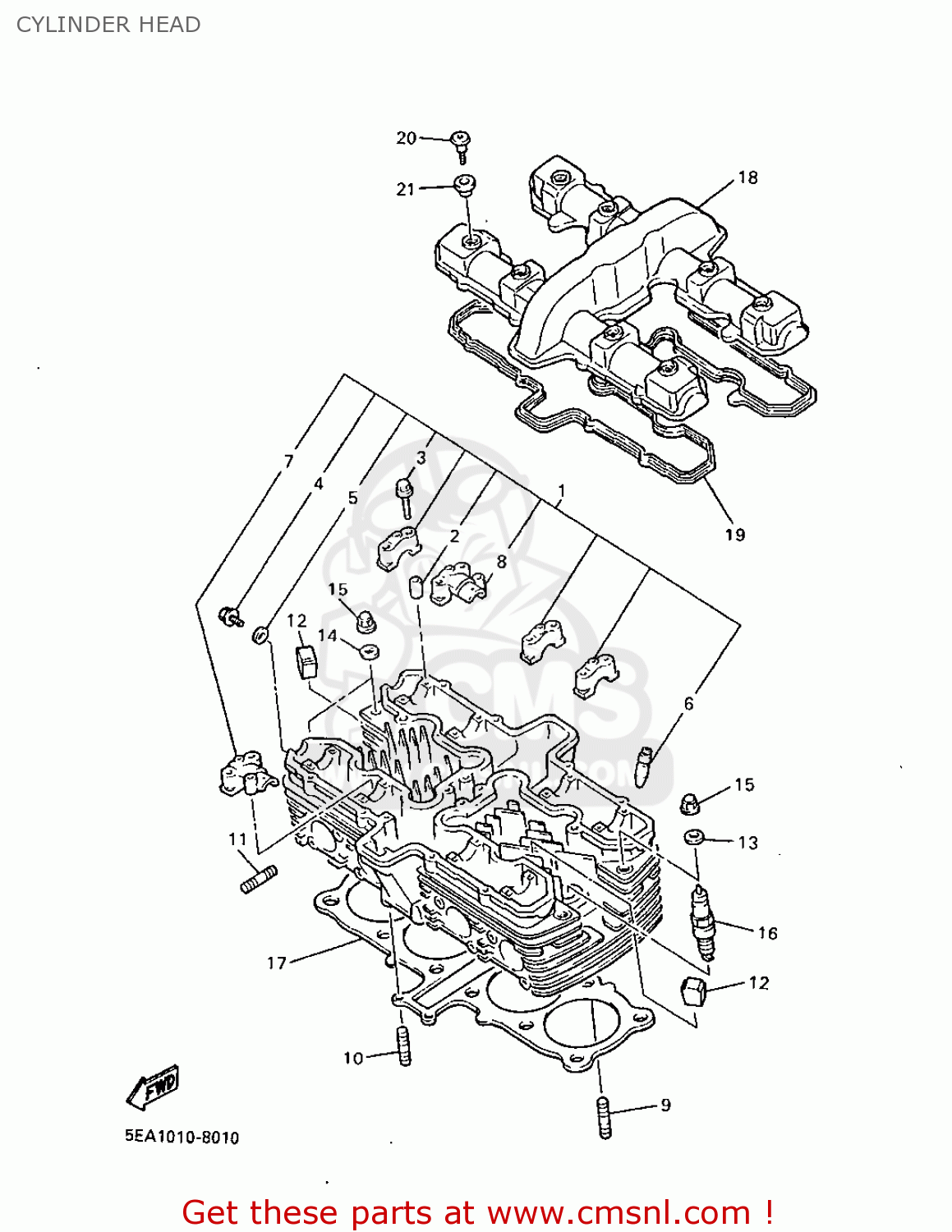 Yamaha XJR1300 1999 5EA3 HOLLAND 295EA-300E1 CYLINDER HEAD - buy ...