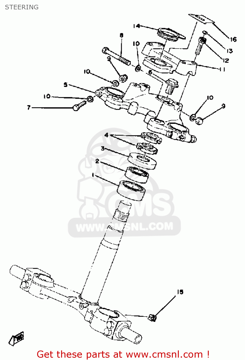 Yamaha XS1100 1979 USA STEERING - buy original STEERING spares online