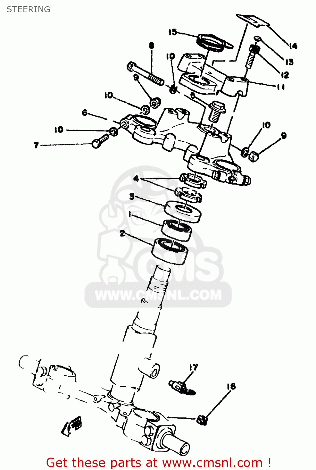 Yamaha XS1100 1980 3X0 EUROPE 293X0-300E1 STEERING - buy original ...