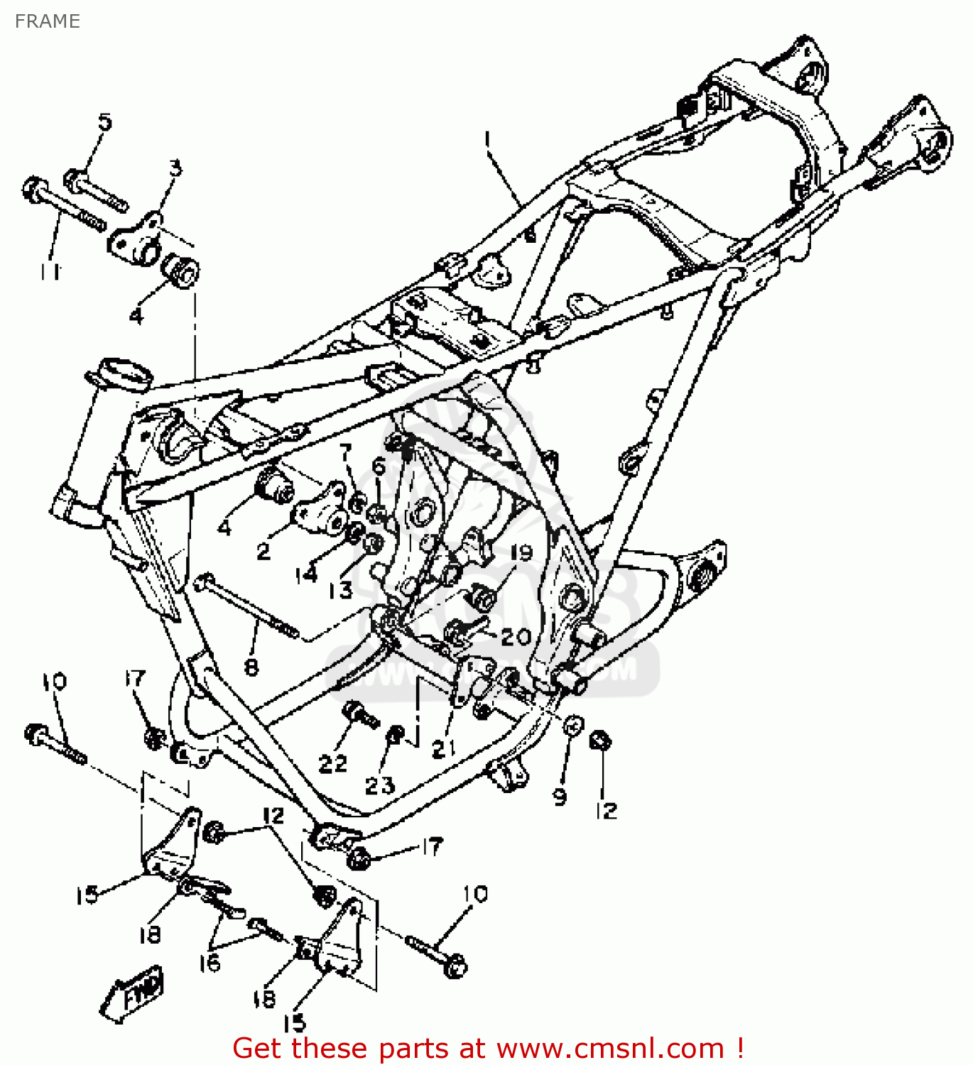 Yamaha XS400 1981 USA FRAME - buy original FRAME spares online