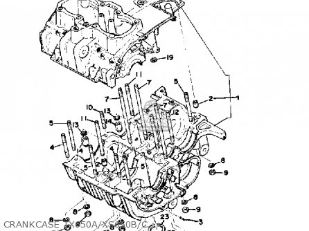 Yamaha XS650 1976 USA parts lists and schematics