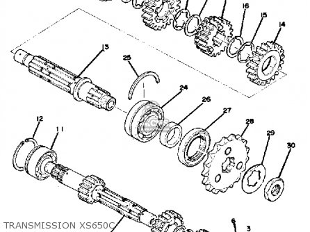 Yamaha XS650 1976 USA parts lists and schematics