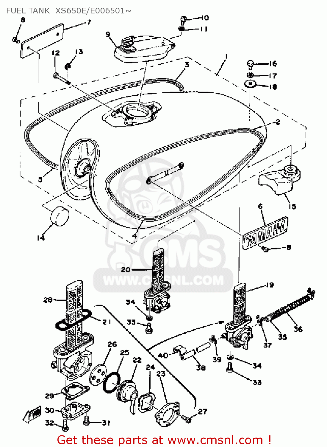 Yamaha Yamaha XS650 1978 USA parts lists and schematics
