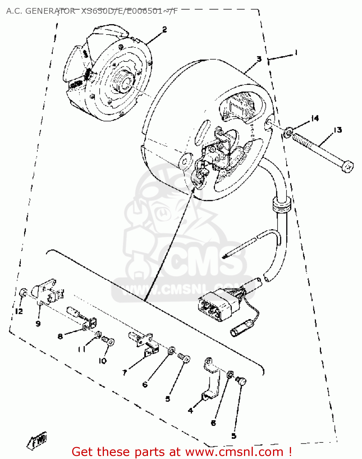 Yamaha Yamaha XS650 1979 USA parts lists and schematics