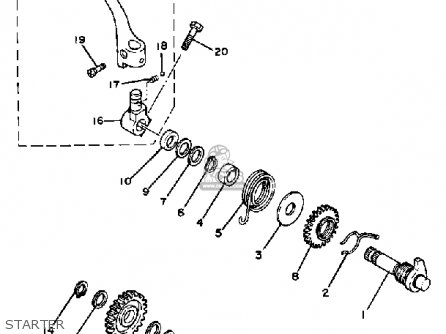 Yamaha XT200 DUAL PURPOSE 1982 (C) USA parts lists and schematics