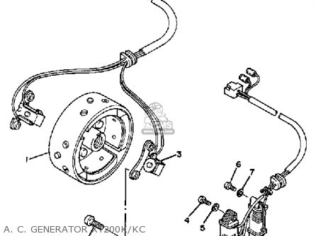 Yamaha Yamaha XT200 DUAL PURPOSE 1983 (D) USA parts lists and schematics