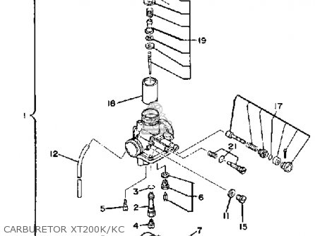 Yamaha XT200 DUAL PURPOSE 1983 (D) USA parts lists and schematics