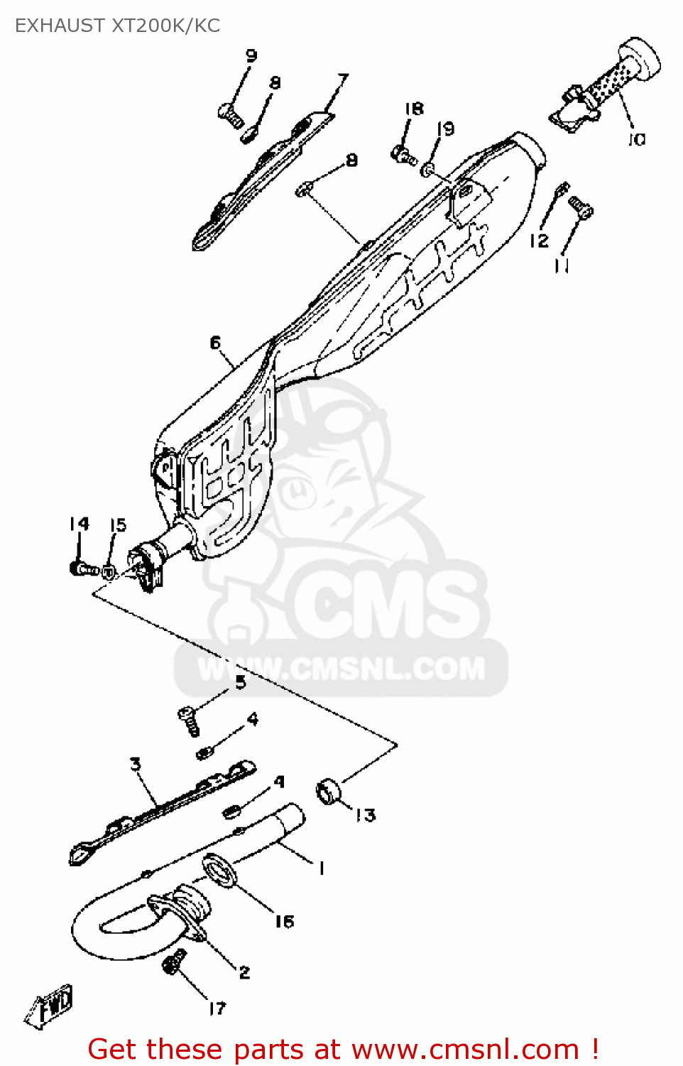 Yamaha Yamaha XT200 DUAL PURPOSE 1983 (D) USA parts lists and schematics