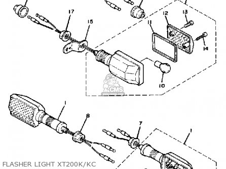 Yamaha XT200 DUAL PURPOSE 1983 (D) USA parts lists and schematics