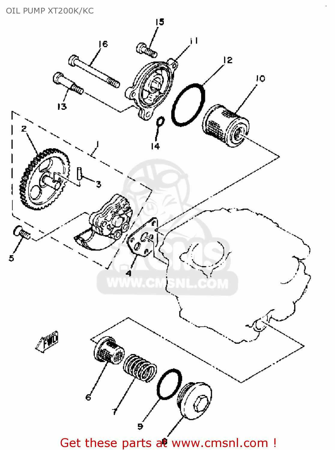 Yamaha Yamaha XT200 DUAL PURPOSE 1983 (D) USA parts lists and schematics