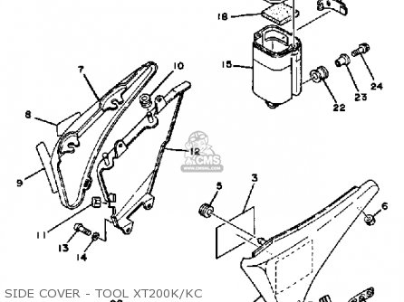 Yamaha XT200 DUAL PURPOSE 1983 (D) USA parts lists and schematics