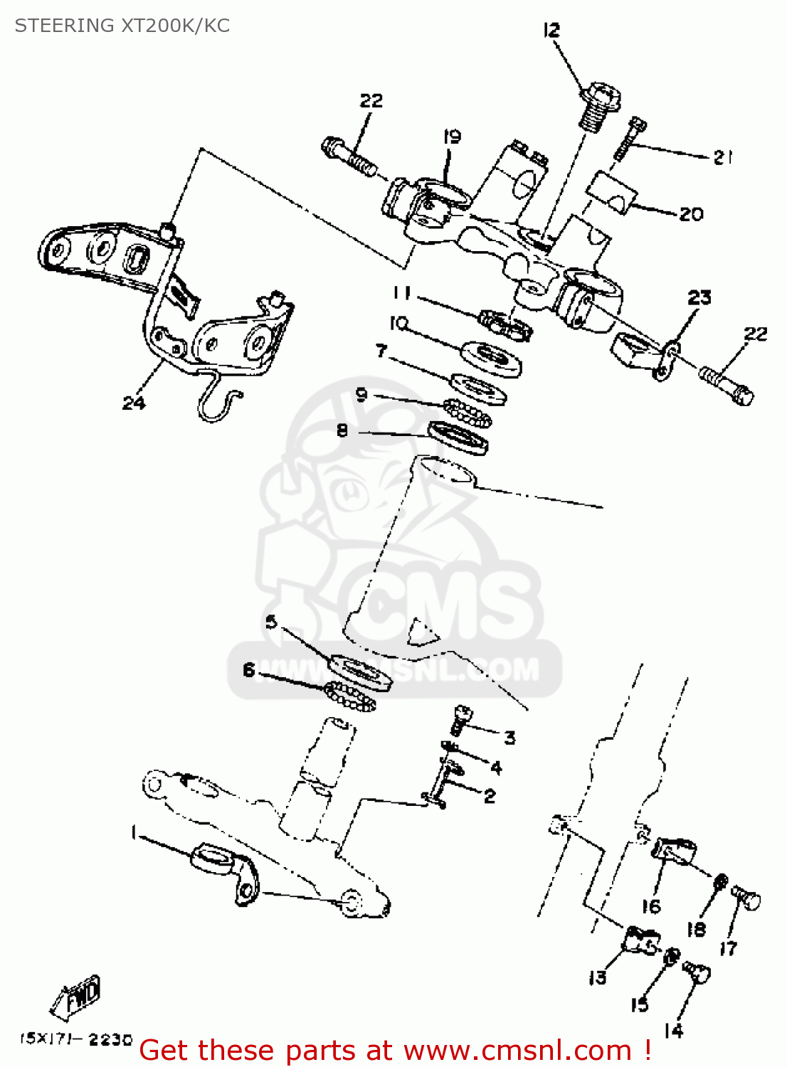 Yamaha Yamaha XT200 DUAL PURPOSE 1983 (D) USA parts lists and schematics