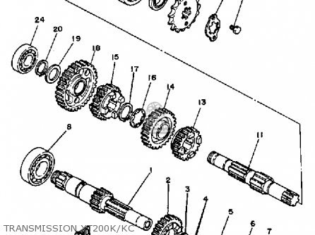 Yamaha XT200 DUAL PURPOSE 1983 (D) USA parts lists and schematics