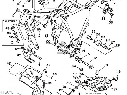 Yamaha XT225 XT225C 1994 (R) USA CALIFORNIA parts lists and schematics