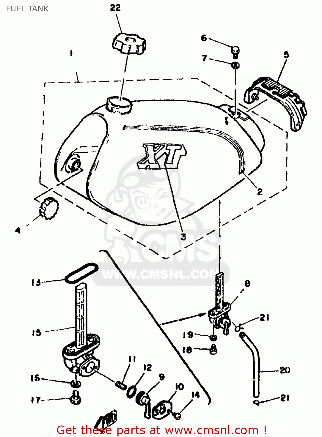 Yamaha XT250 1981 5G4 EUROPE 215G4-300E1 FUEL TANK - buy original FUEL ...