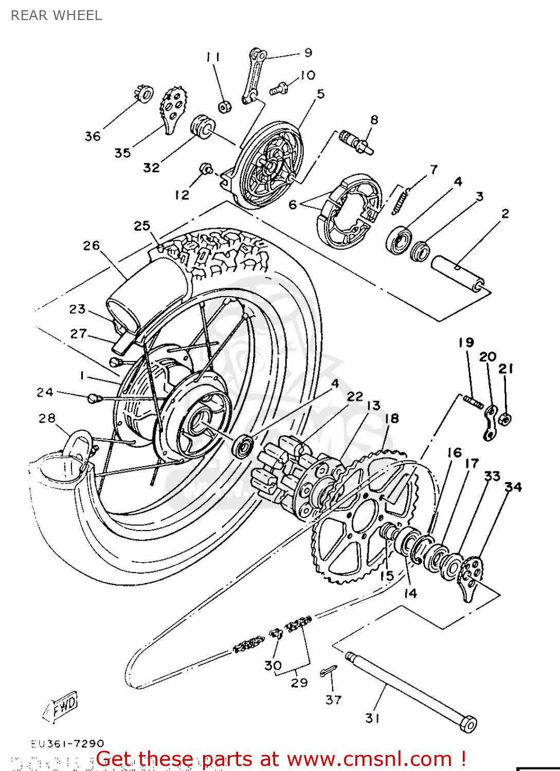 Yamaha XT250 1987 1EU SWITZERLAND 271EU-361E1 parts lists and schematics