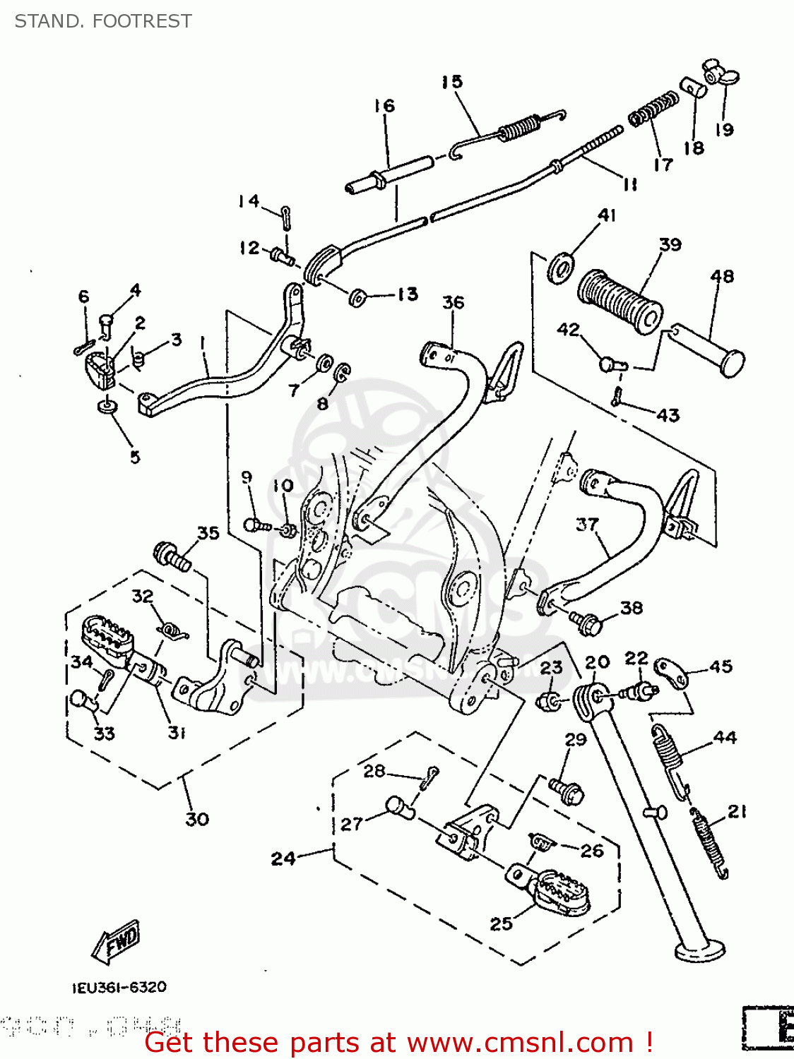 Yamaha XT250 1987 1EU SWITZERLAND 271EU-361E1 parts lists and schematics