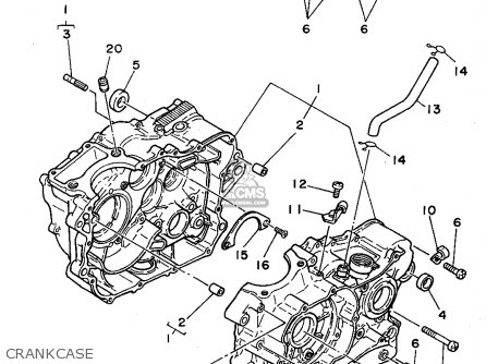 Yamaha XT350 1994 (R) USA parts lists and schematics