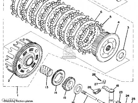 Yamaha XT500 1977 DUAL PURPOSE USA CANADA parts lists and schematics