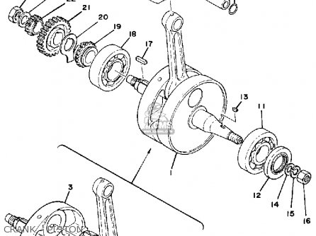 Yamaha XT500 1977 DUAL PURPOSE USA CANADA parts lists and schematics