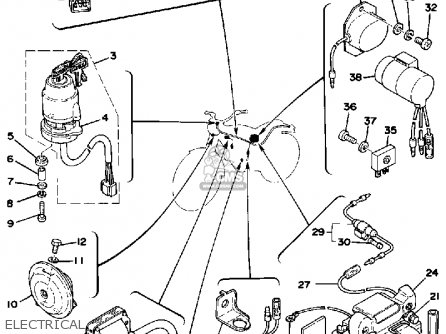Yamaha XT500 1977 DUAL PURPOSE USA CANADA parts lists and schematics