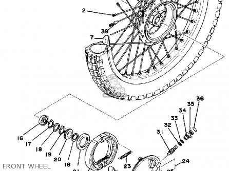 Yamaha XT500 1977 DUAL PURPOSE USA CANADA parts lists and schematics