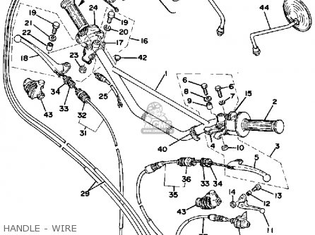 Yamaha XT500 1977 DUAL PURPOSE USA CANADA parts lists and schematics