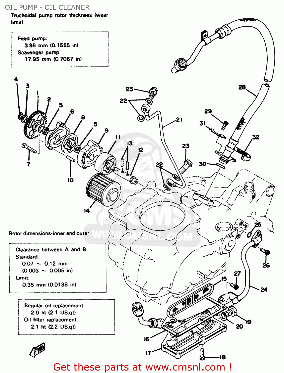 Yamaha XT500 1977 DUAL PURPOSE USA CANADA OIL PUMP - OIL CLEANER - buy ...