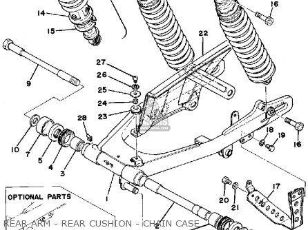 Yamaha XT500 1977 DUAL PURPOSE USA CANADA parts lists and schematics