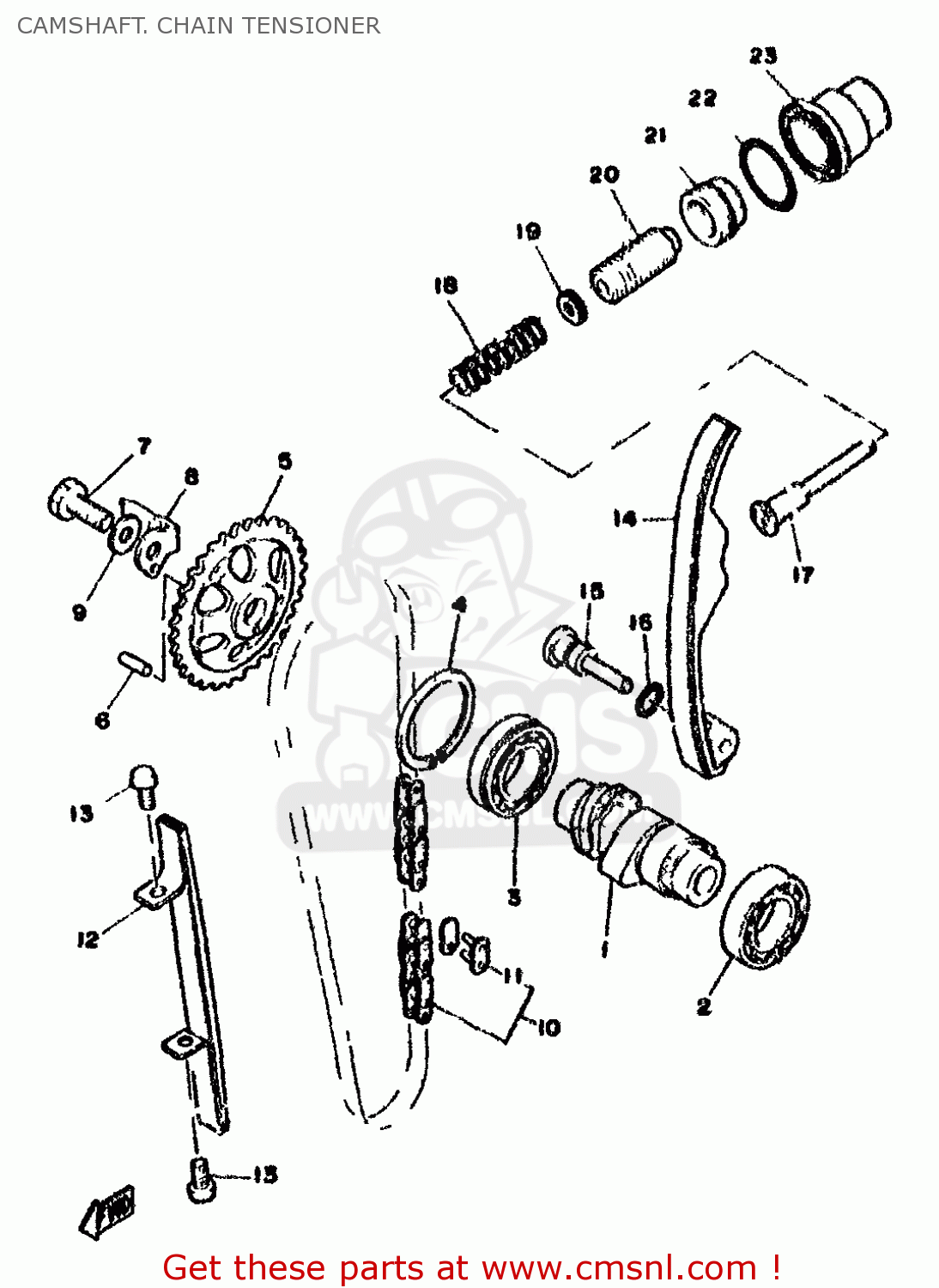 Yamaha XT500 1978 1U6 EUROPE 1U628-198E5 parts lists and schematics