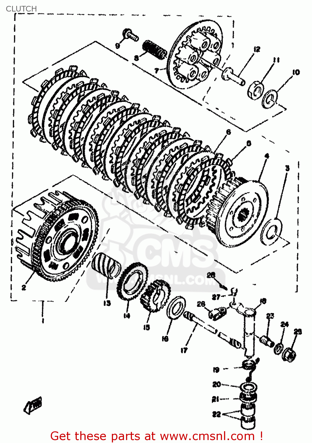 Yamaha XT500 1978 1U6 EUROPE 1U628-198E5 parts lists and schematics