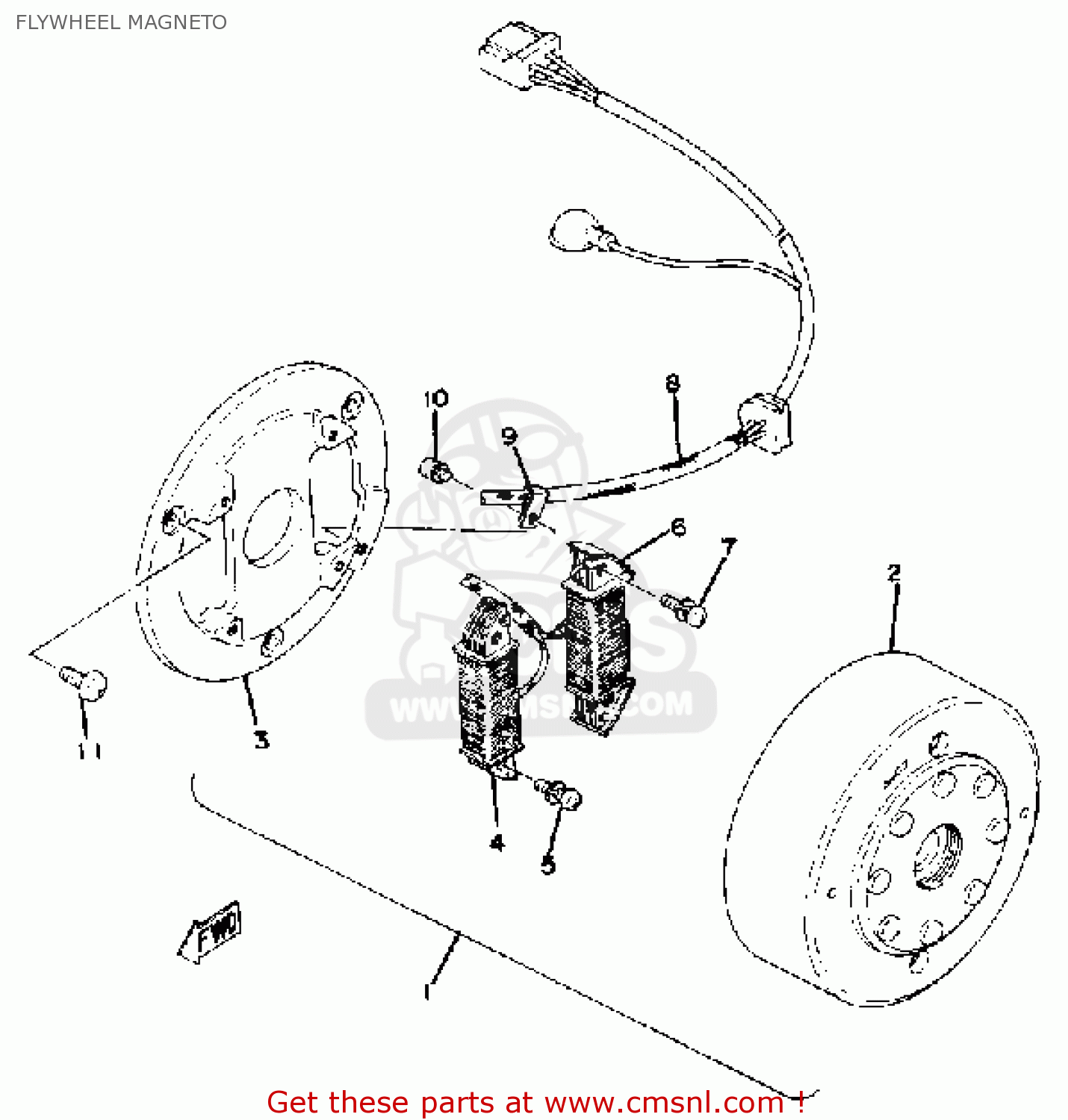 Yamaha XT500 1978 USA FROM #205001 parts lists and schematics
