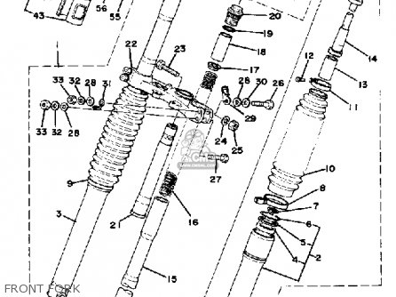 Yamaha Yamaha XT500 1978 USA FROM #205001 parts lists and schematics